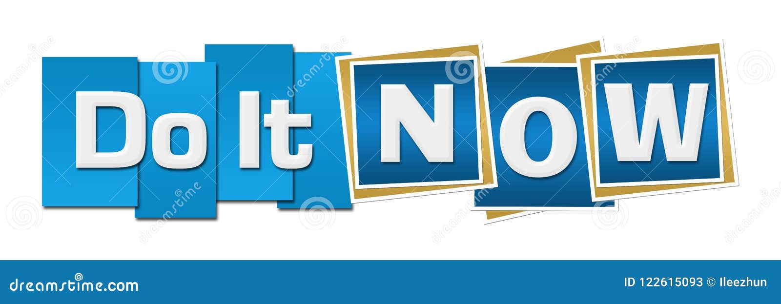 Do it Now Blue Stripes Squares Stock Illustration - Illustration of ...