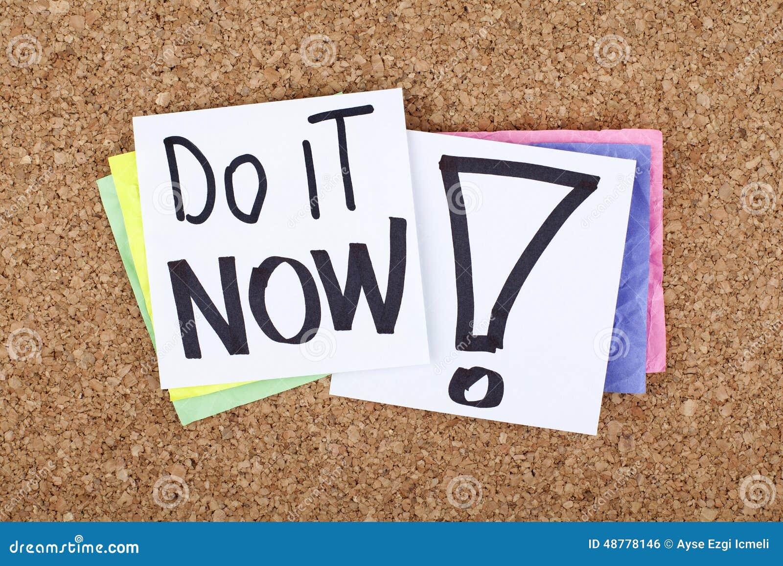 Do it Now, Time for Action Concept Note Stock Photo - Image of ...