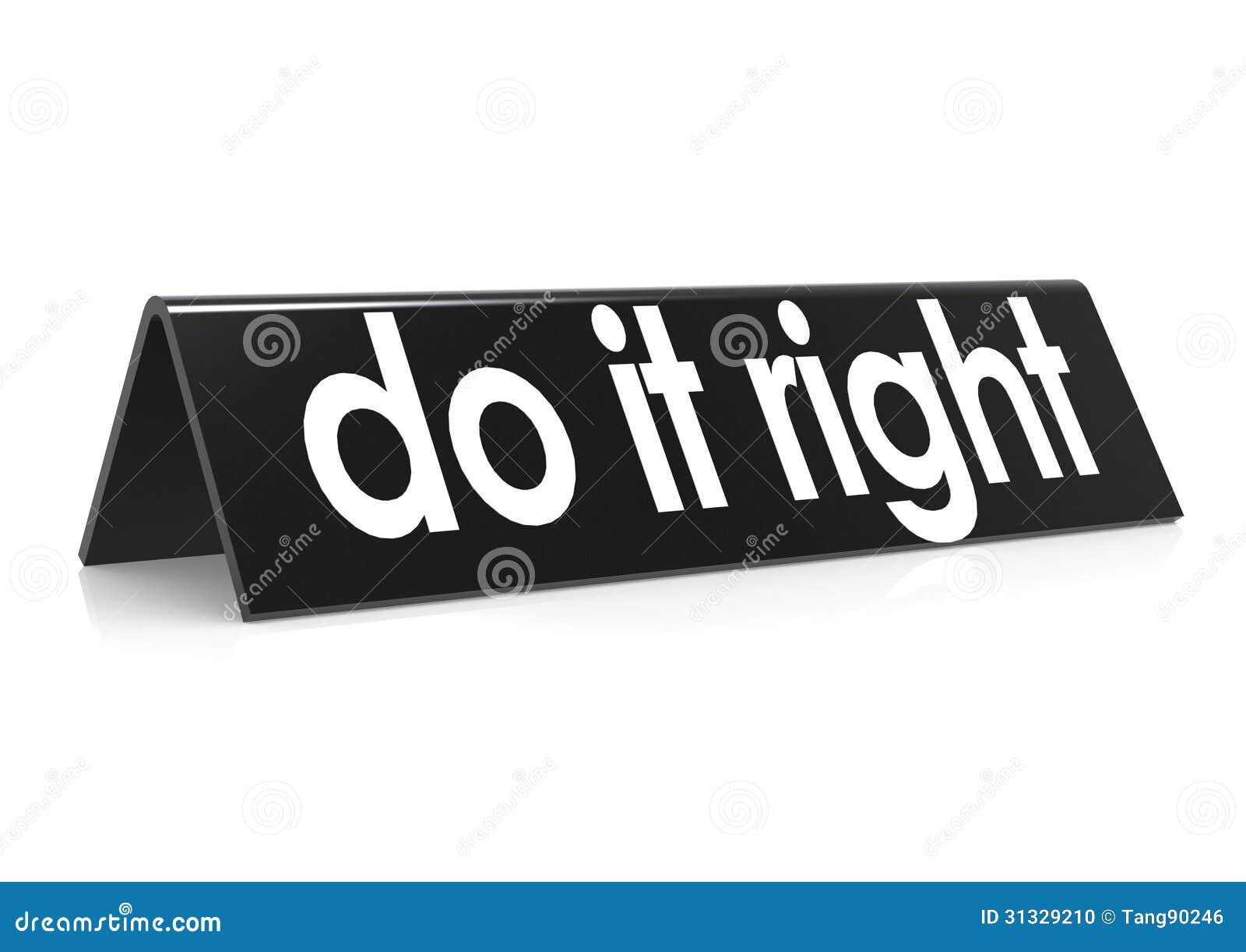Do it right in black stock illustration. Illustration of isolated ...