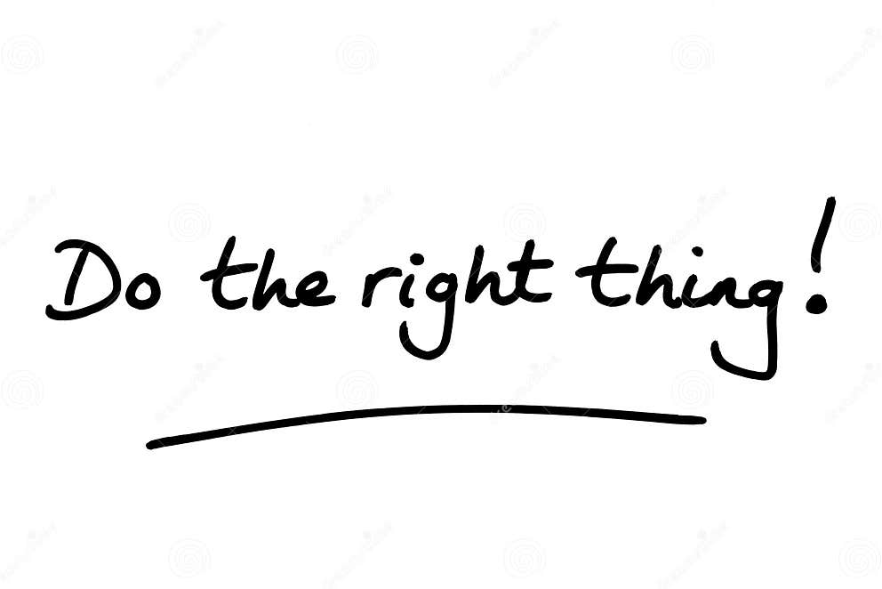 Do the right thing stock illustration. Illustration of honesty - 215883203