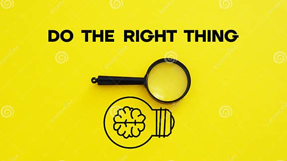 Do the Right Thing is Shown Using the Text and Picture of the Lamp with ...