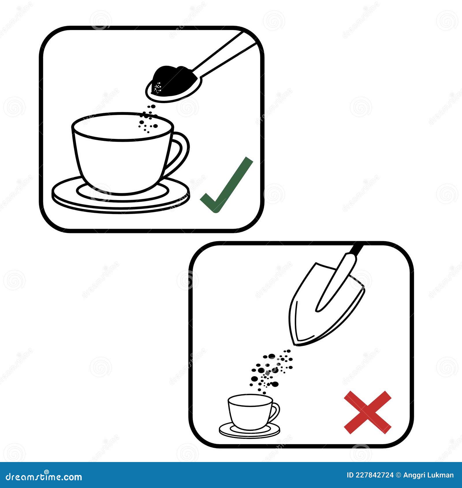 The Do`s and Dont`s To Serving a Coffee Stock Illustration ...