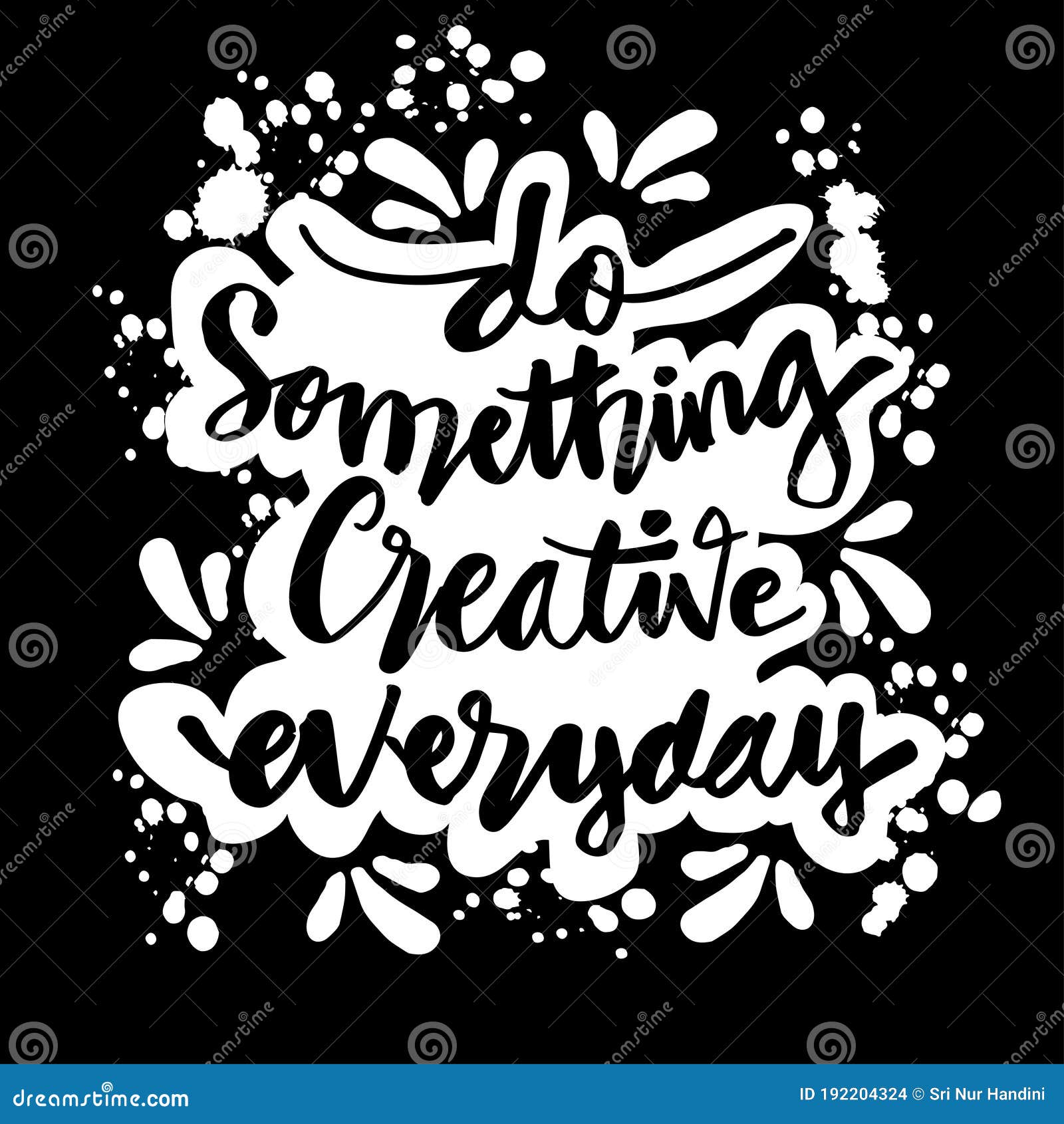 Do Something Creative Everyday`. Stock Vector - Illustration of banner ...