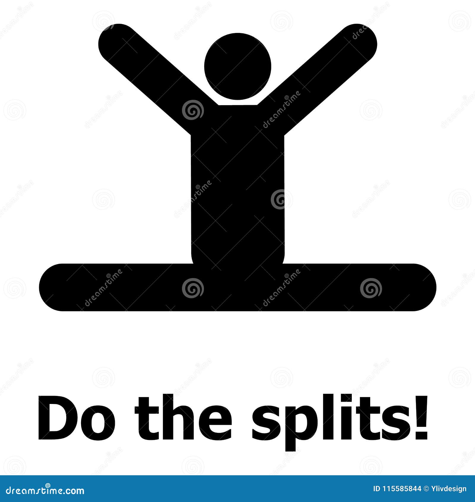 Do the Splits Icon, Simple Style Stock Vector - Illustration of jump ...