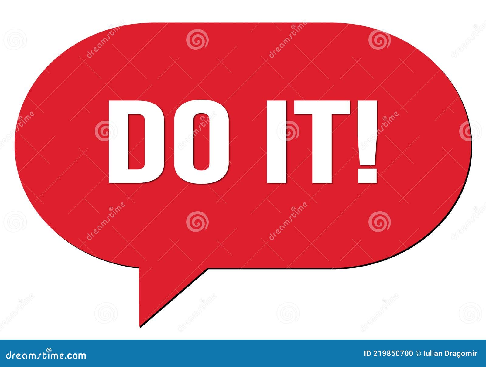 DO it! Text Written in a Red Speech Bubble Stock Illustration ...