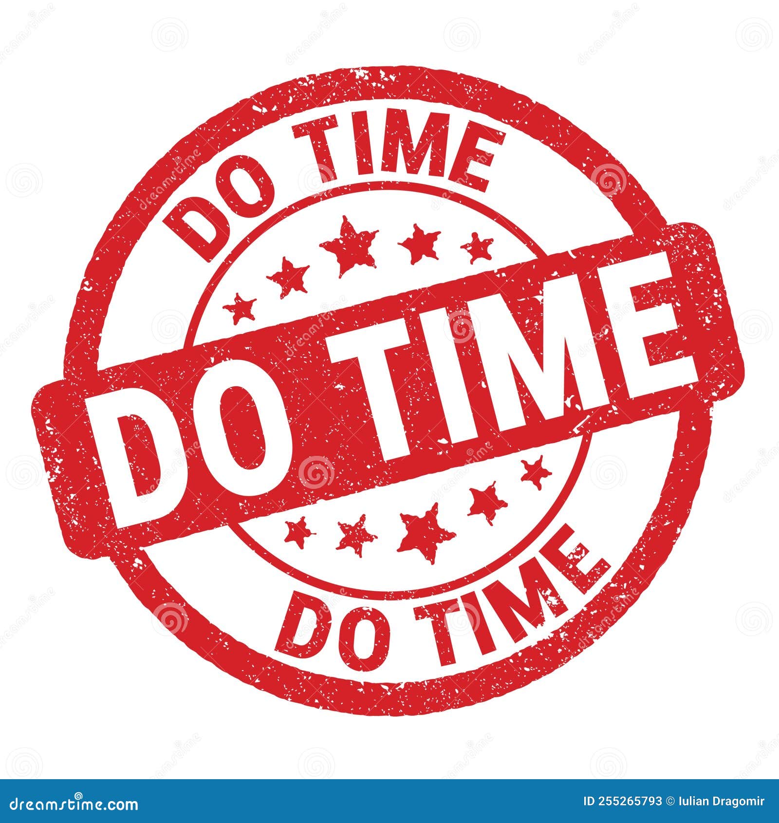 DO TIME Text Written on Red Round Stamp Sign Stock Illustration ...