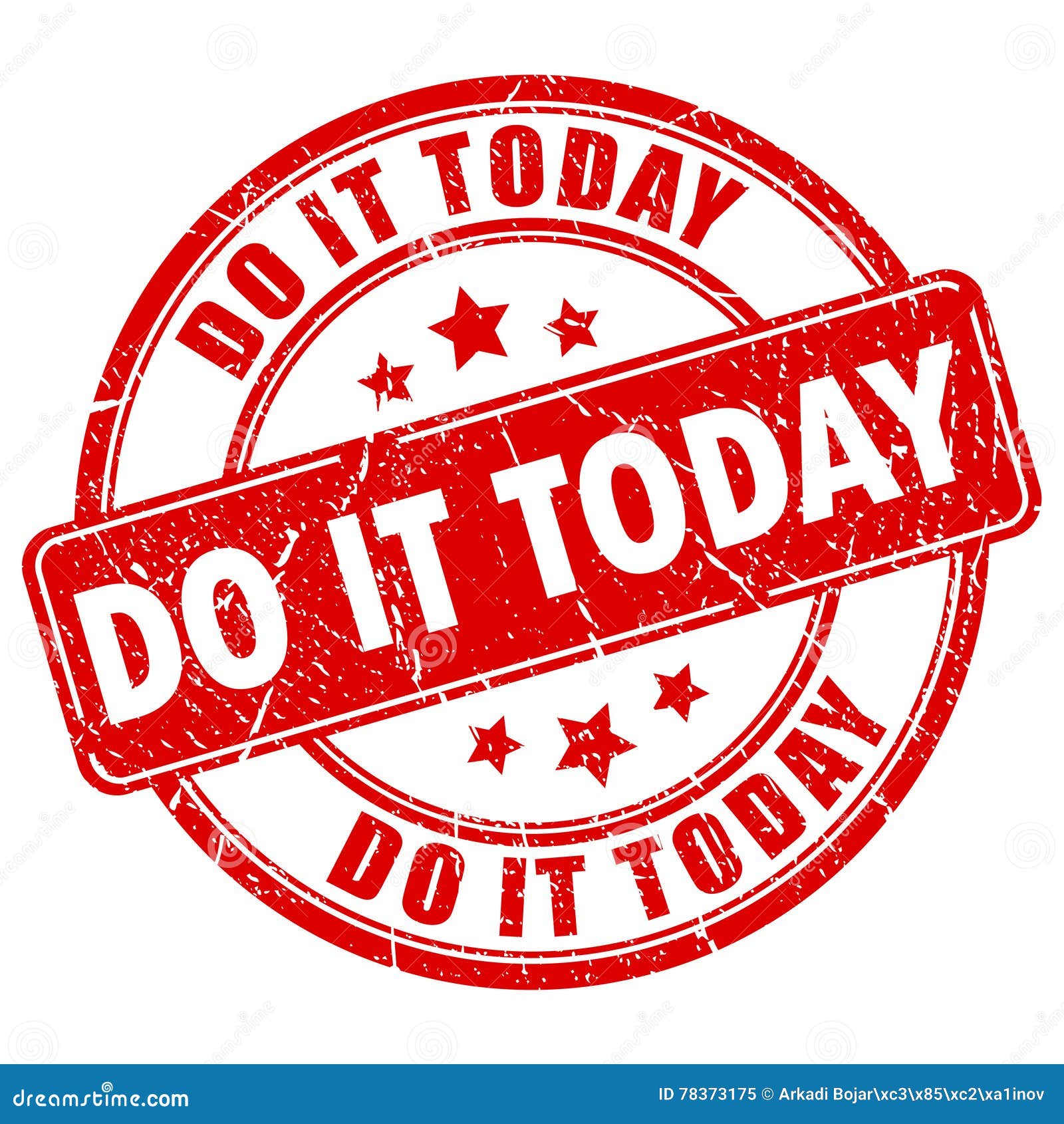 Do it today stock vector. Illustration of inspirational - 78373175