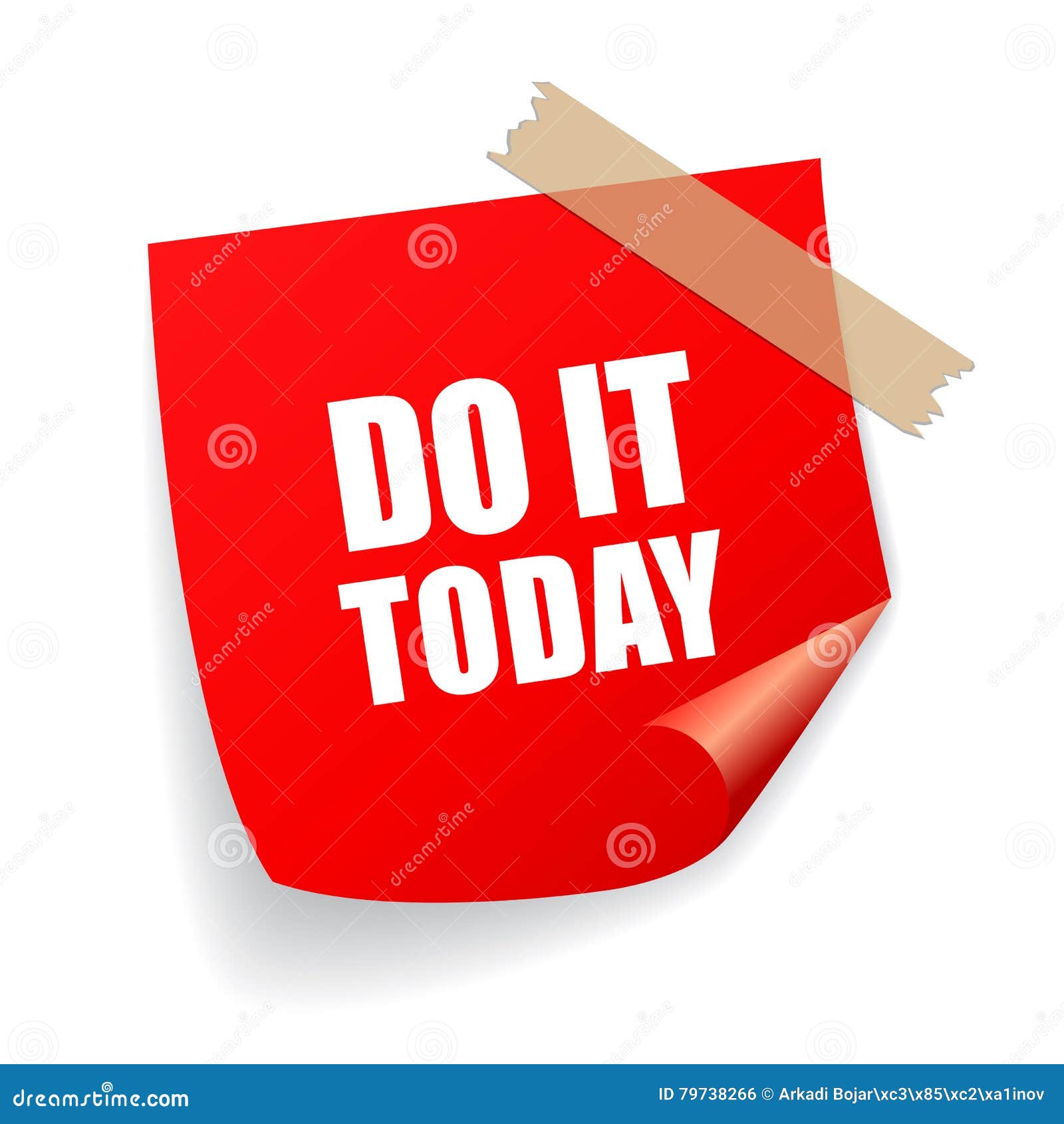 Do it today remind sticker stock vector. Illustration of icon - 79738266