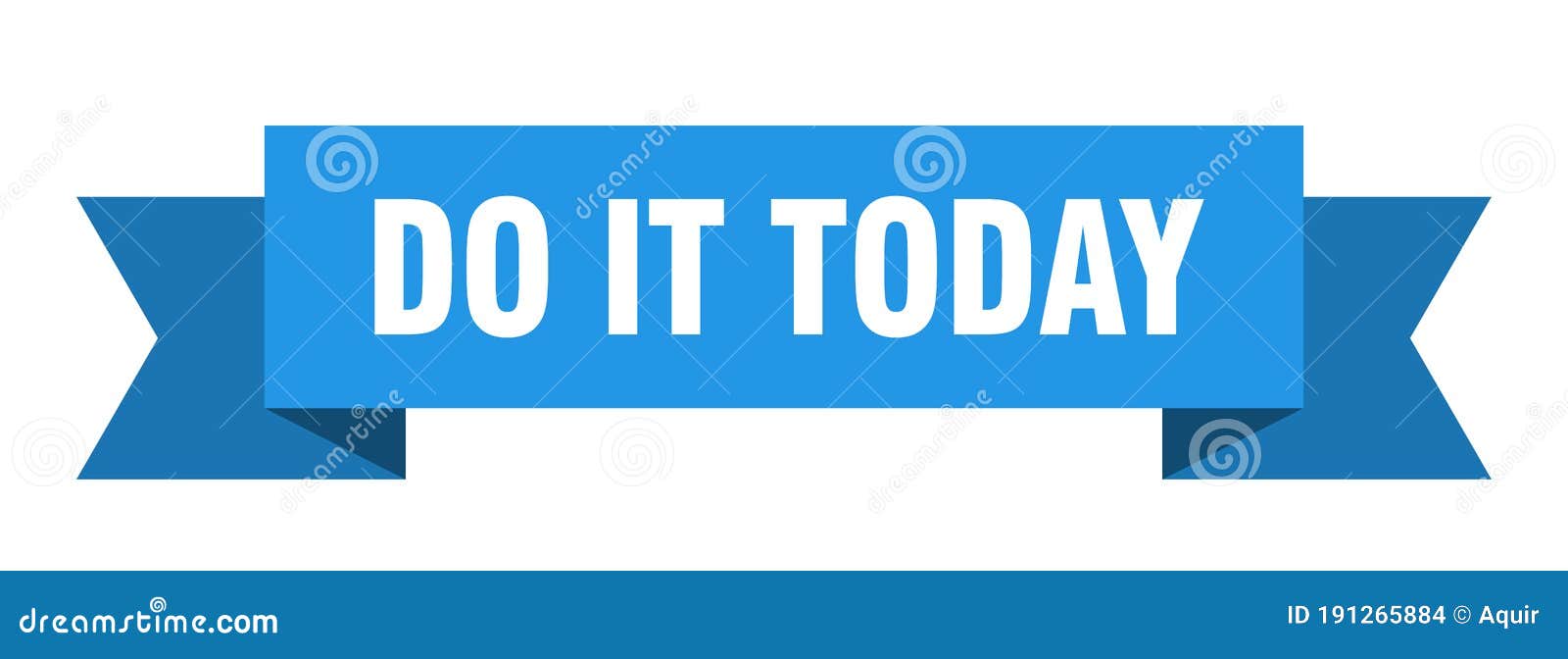 Do it today ribbon. stock vector. Illustration of label - 191265884