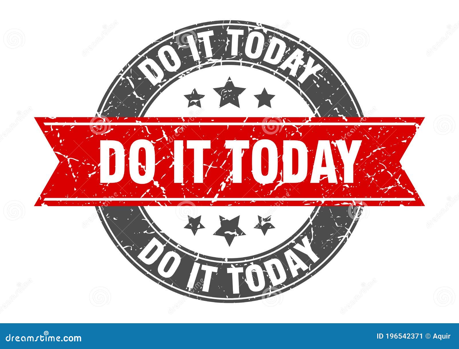 Do it today stamp stock vector. Illustration of vignette - 196542371