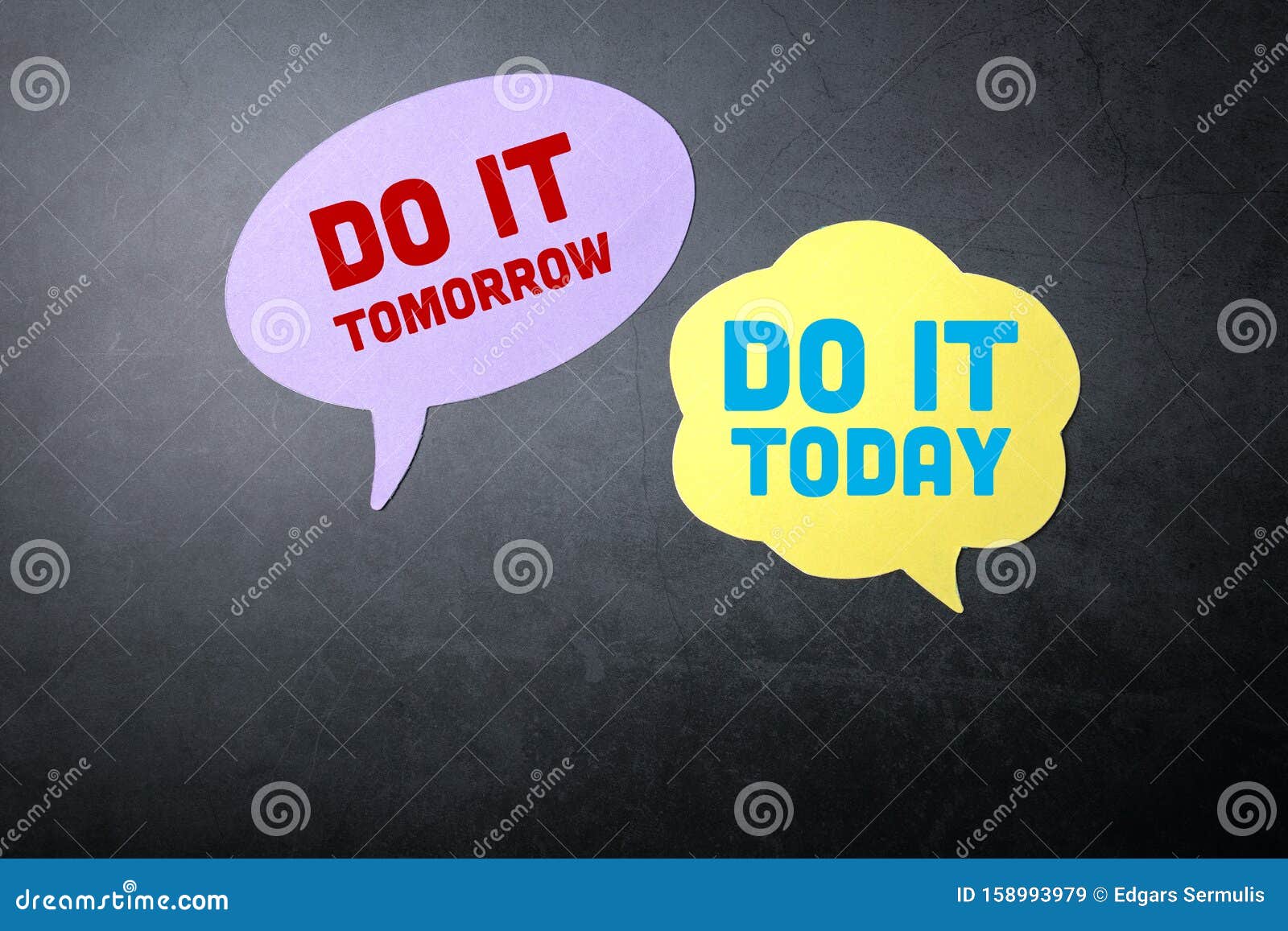 Do it today or tomorrow stock image. Image of checklist - 158993979