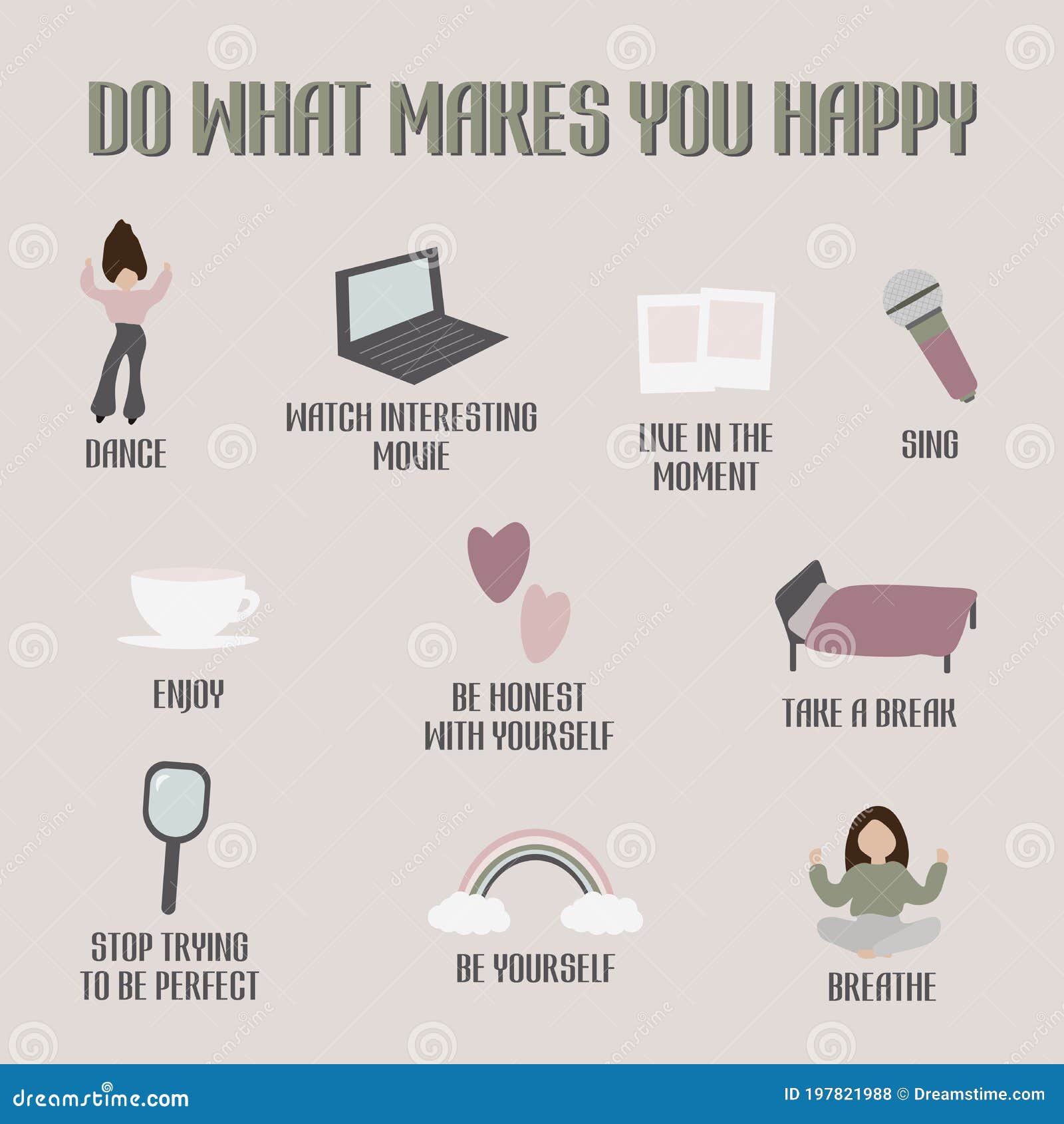 Do what makes you happy stock illustration. Illustration of sketch ...