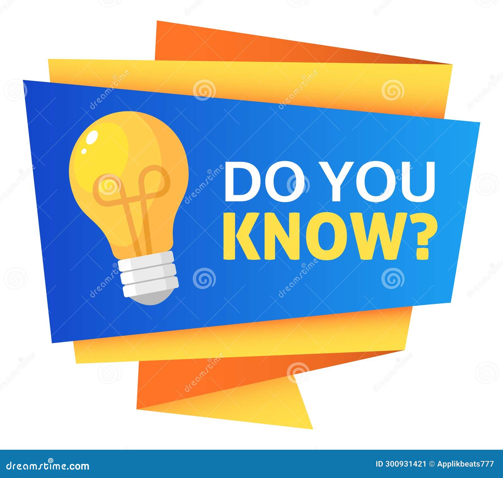 Do You Know Badge. Fact Label Stock Illustration - Illustration of icon ...