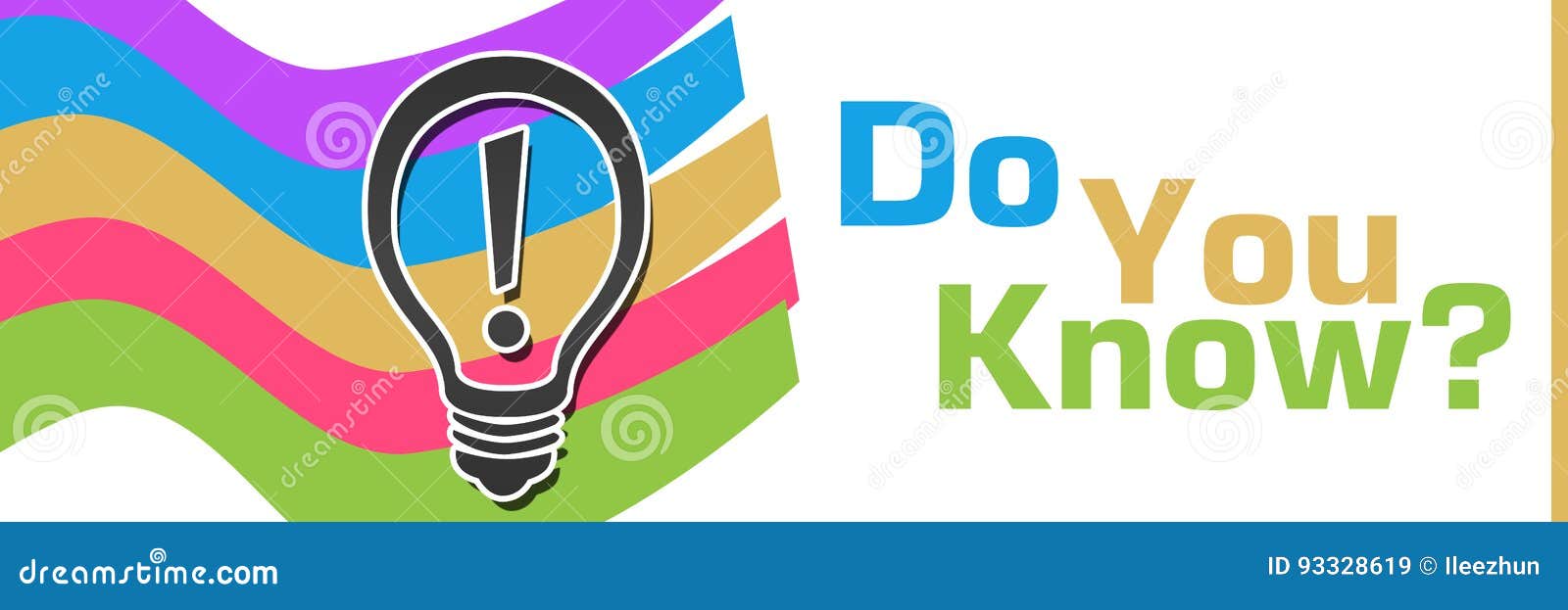 Do You Know Colorful Waves Horizontal Stock Illustration - Illustration ...