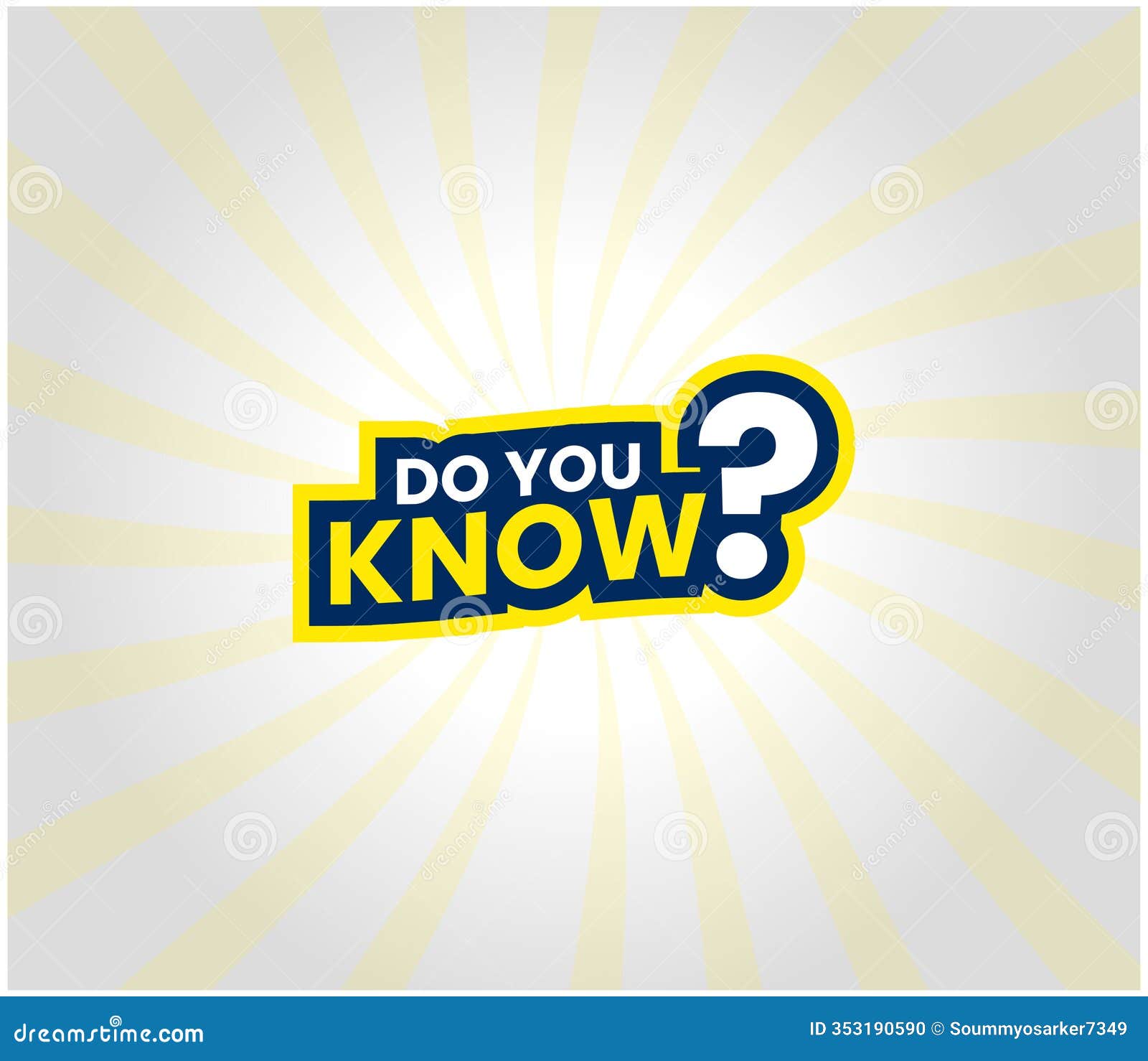 Do you know text design stock illustration. Illustration of thinks ...