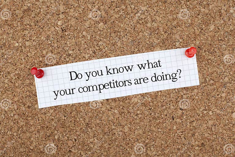 Do You Know What Your Competitors are Doing? / Business Phrase Stock ...