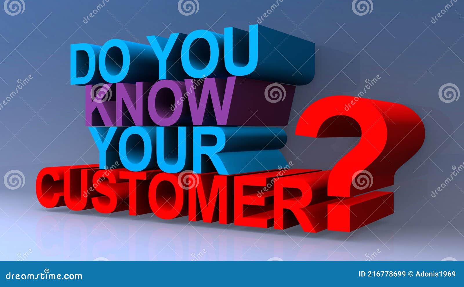 Do You Know Your Customer on Blue Stock Illustration - Illustration of ...