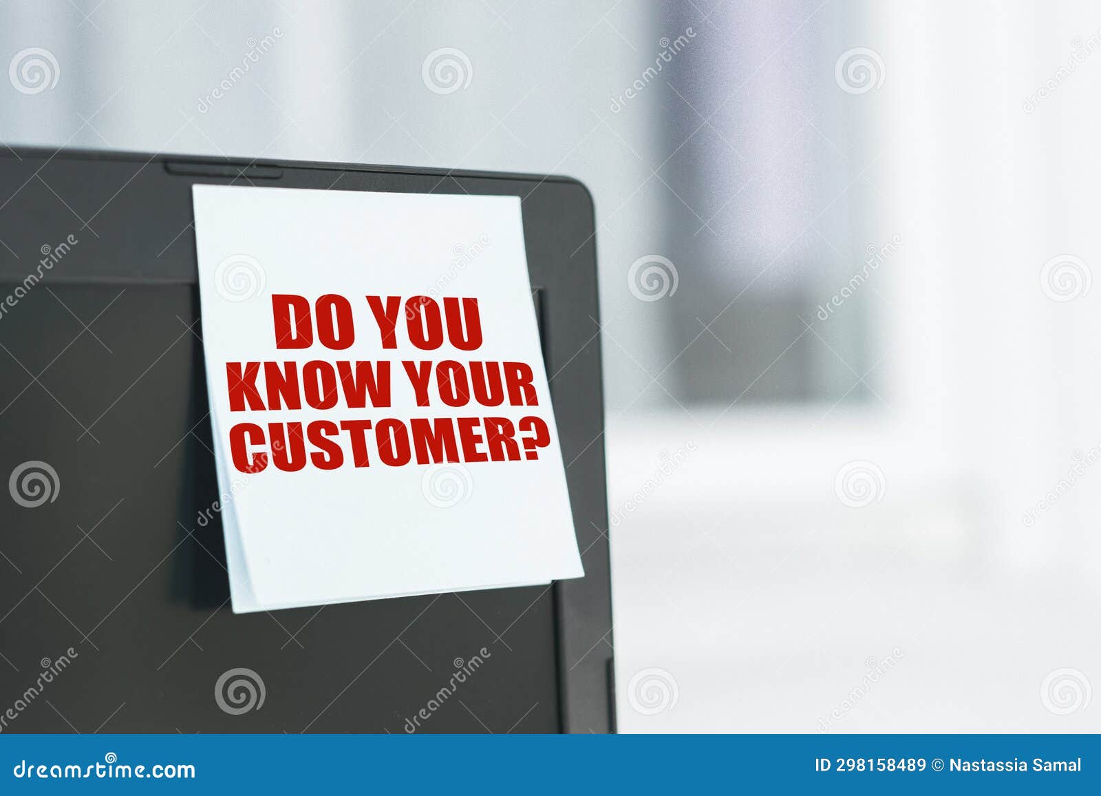 Do You Know Your Customers - Answer on Laptop Screen Stock Image ...