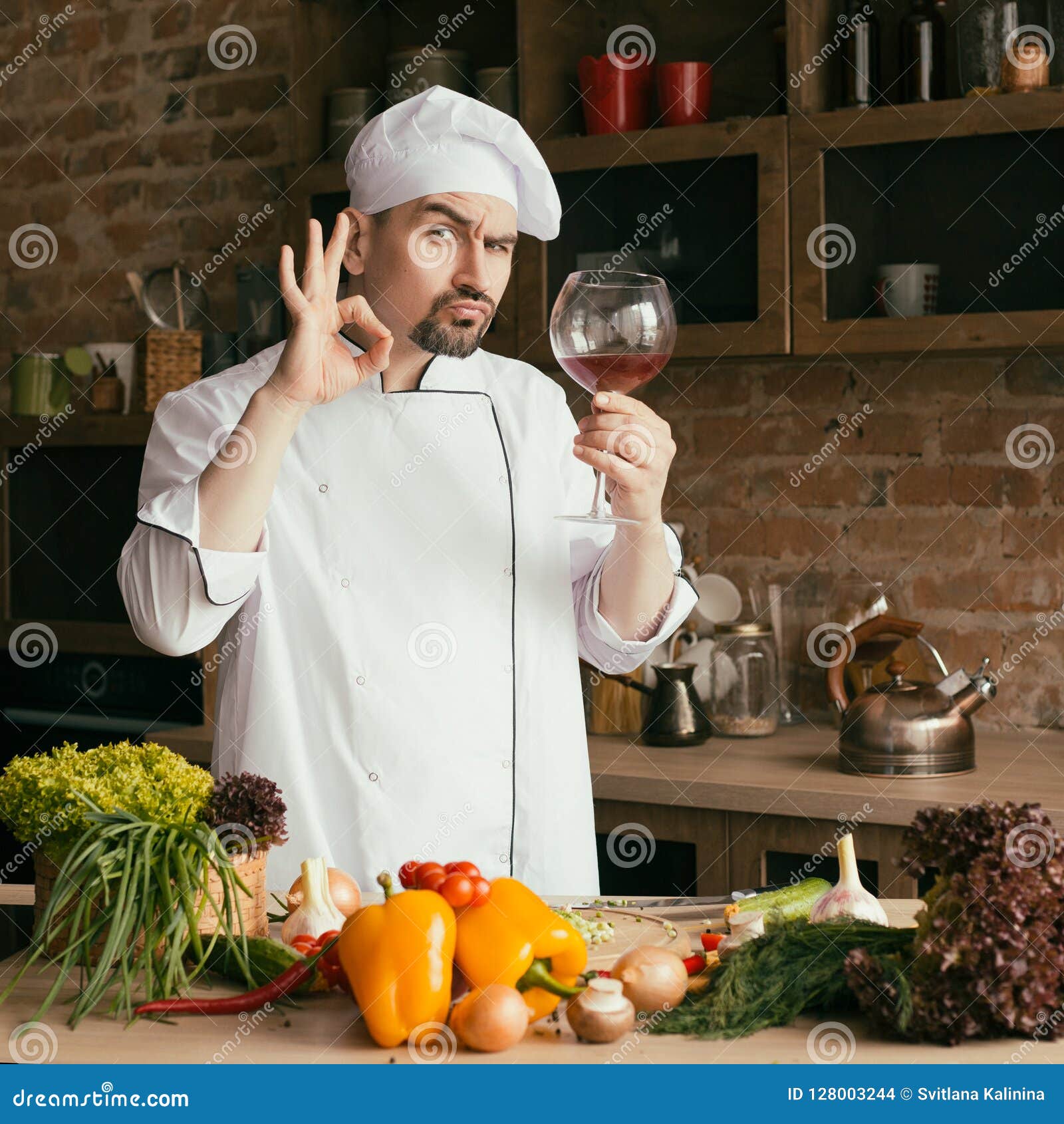 When do you like cooking stock photo. Image of friendly - 128003244