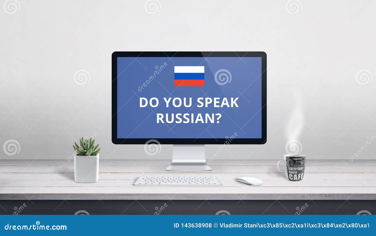 Do You Speak Russian on Computer Display Stock Photo - Image of ...