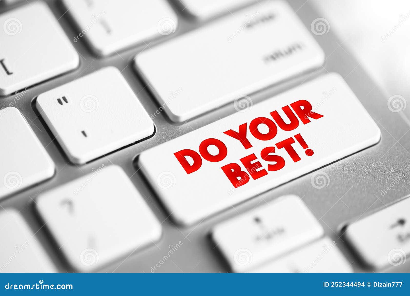 Do Your Best Text Button on Keyboard, Concept Background Stock Photo ...