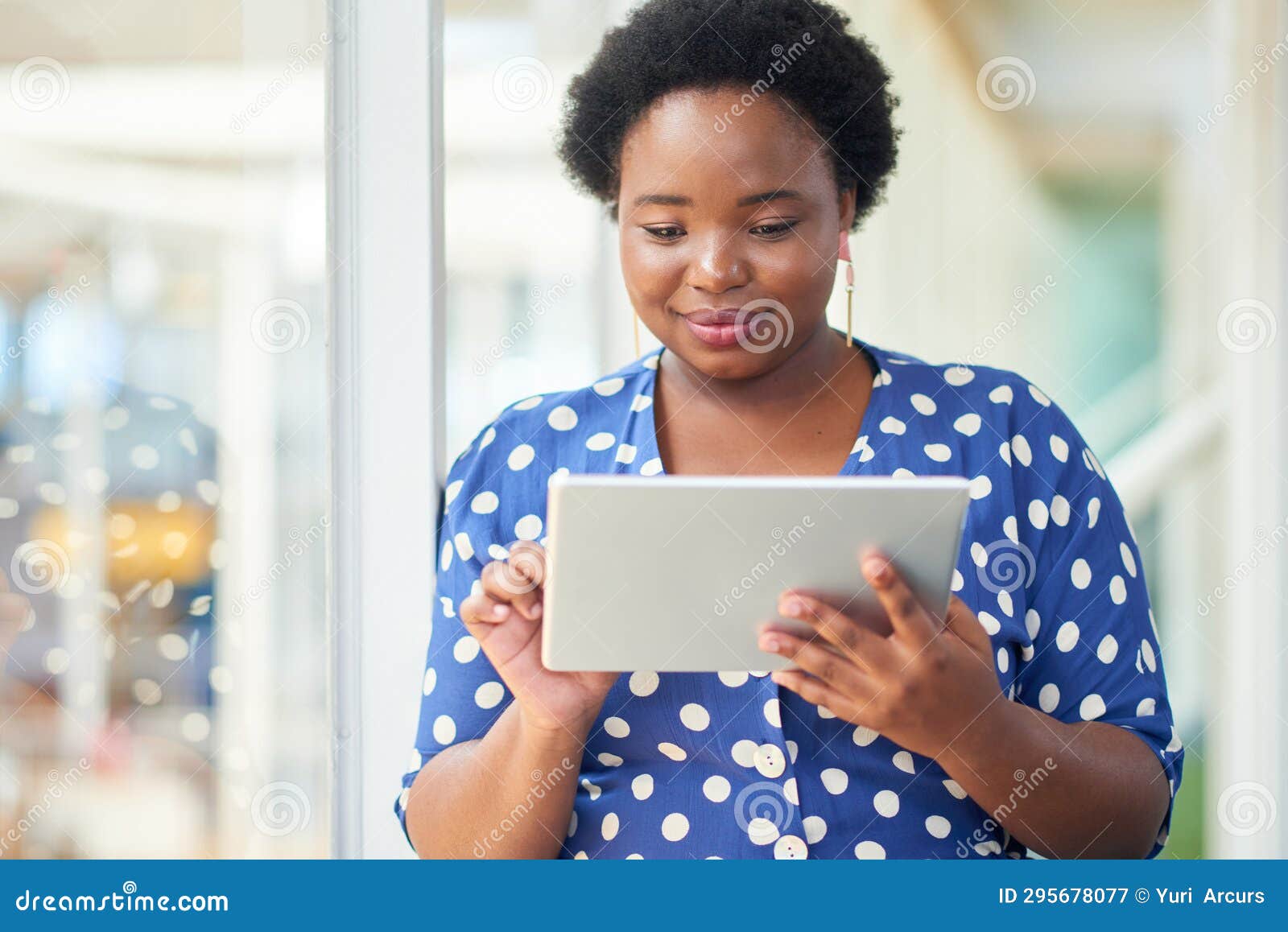 The Do Your Work Anywhere Device. a Young Businesswoman Using a Digital ...