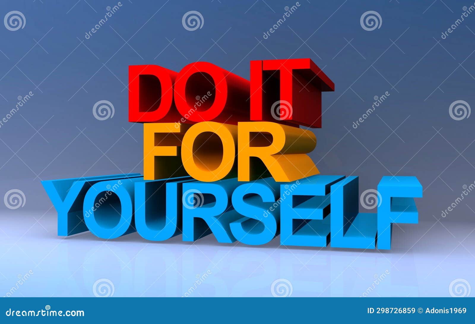 Do it for yourself on blue stock illustration. Illustration of ambition ...