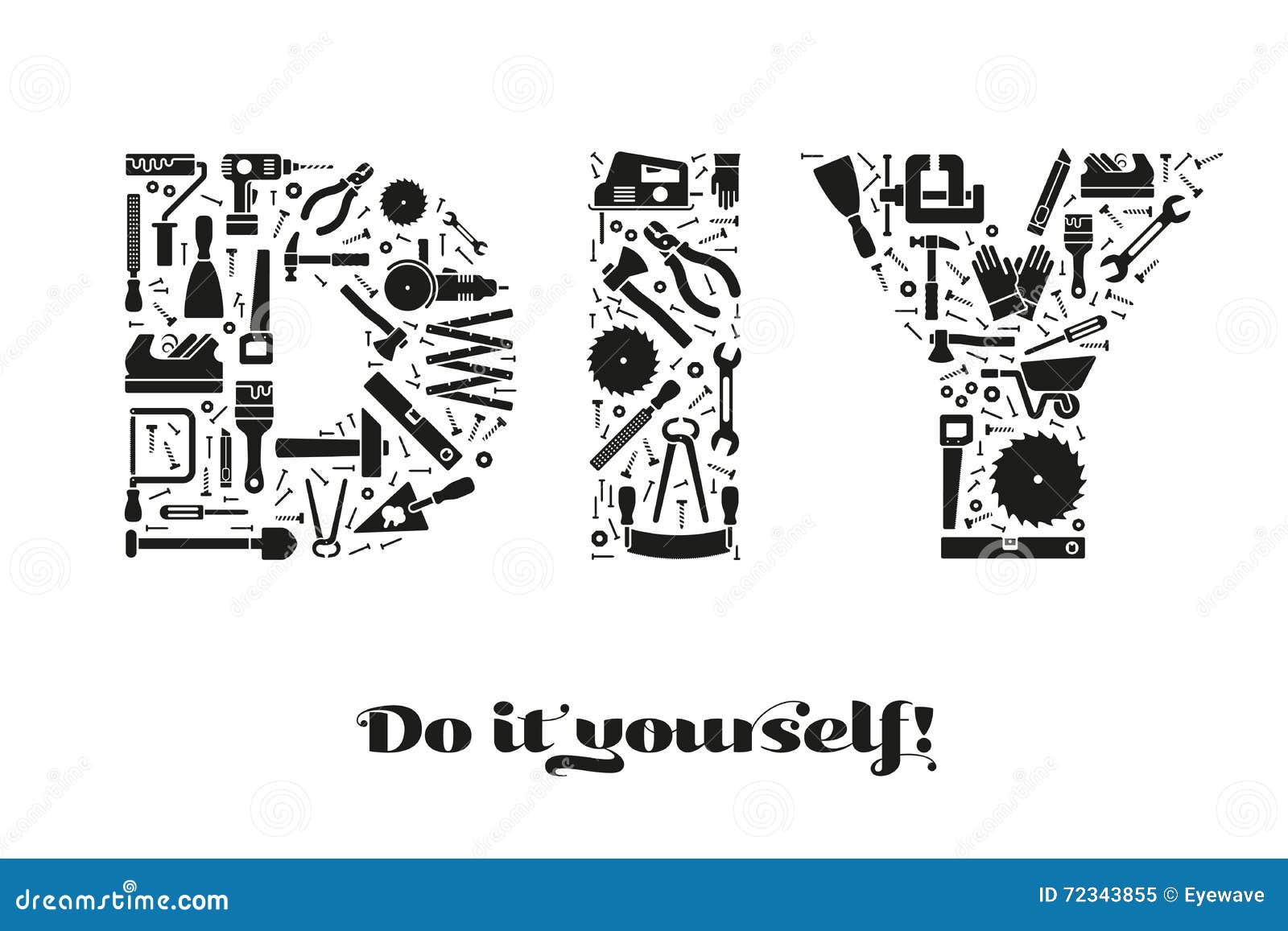 Do it yourself concept stock vector. Illustration of roller - 72343855