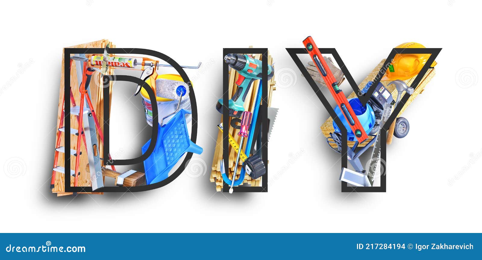 Do it Yourself. Construction Tools in Form of DIY Word Stock ...