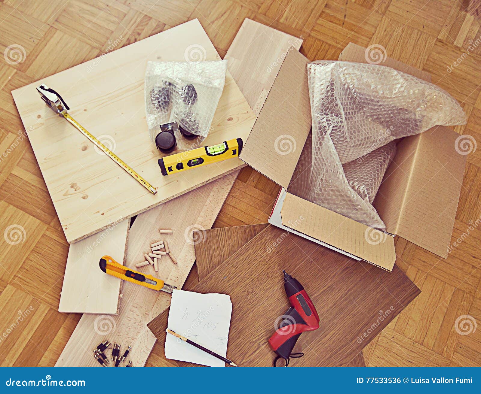 Do-it-yourself at Home, Project and Tools Stock Photo - Image of level ...