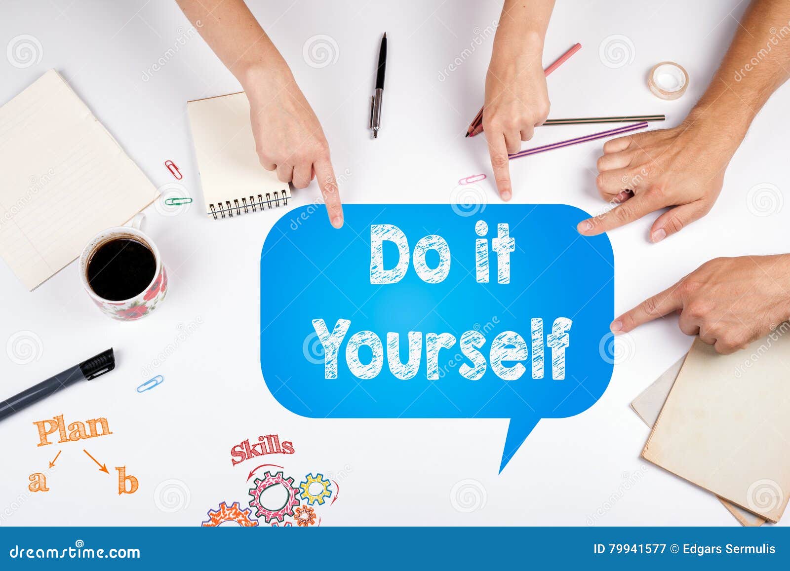 Do it Yourself. the Meeting at the White Office Table Stock Image ...