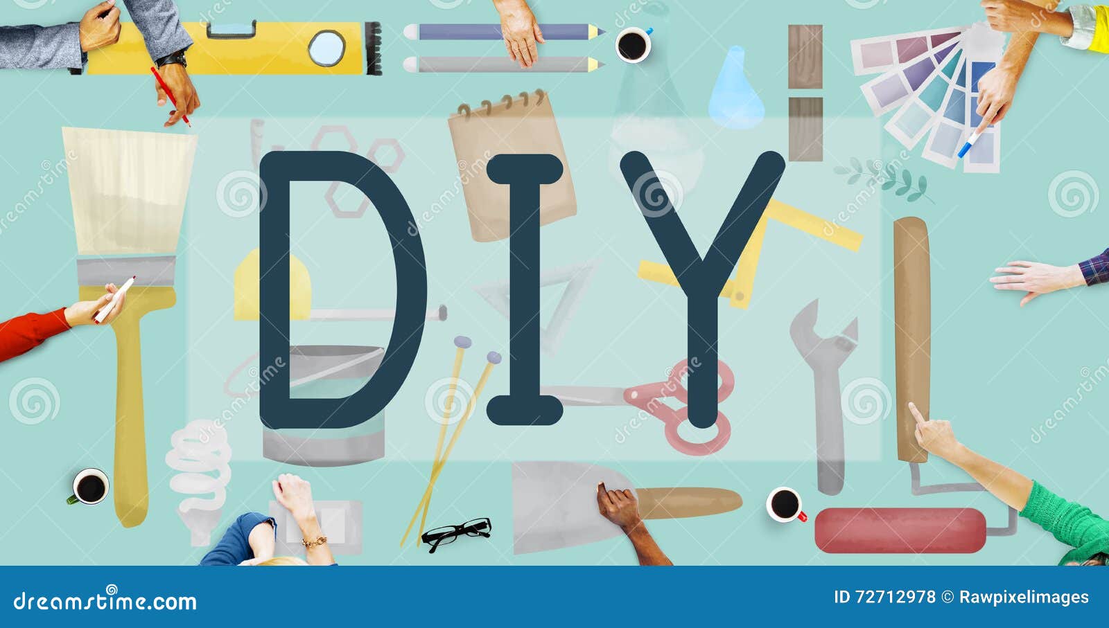 Do it Yourself Project Graphics Concept Stock Illustration ...