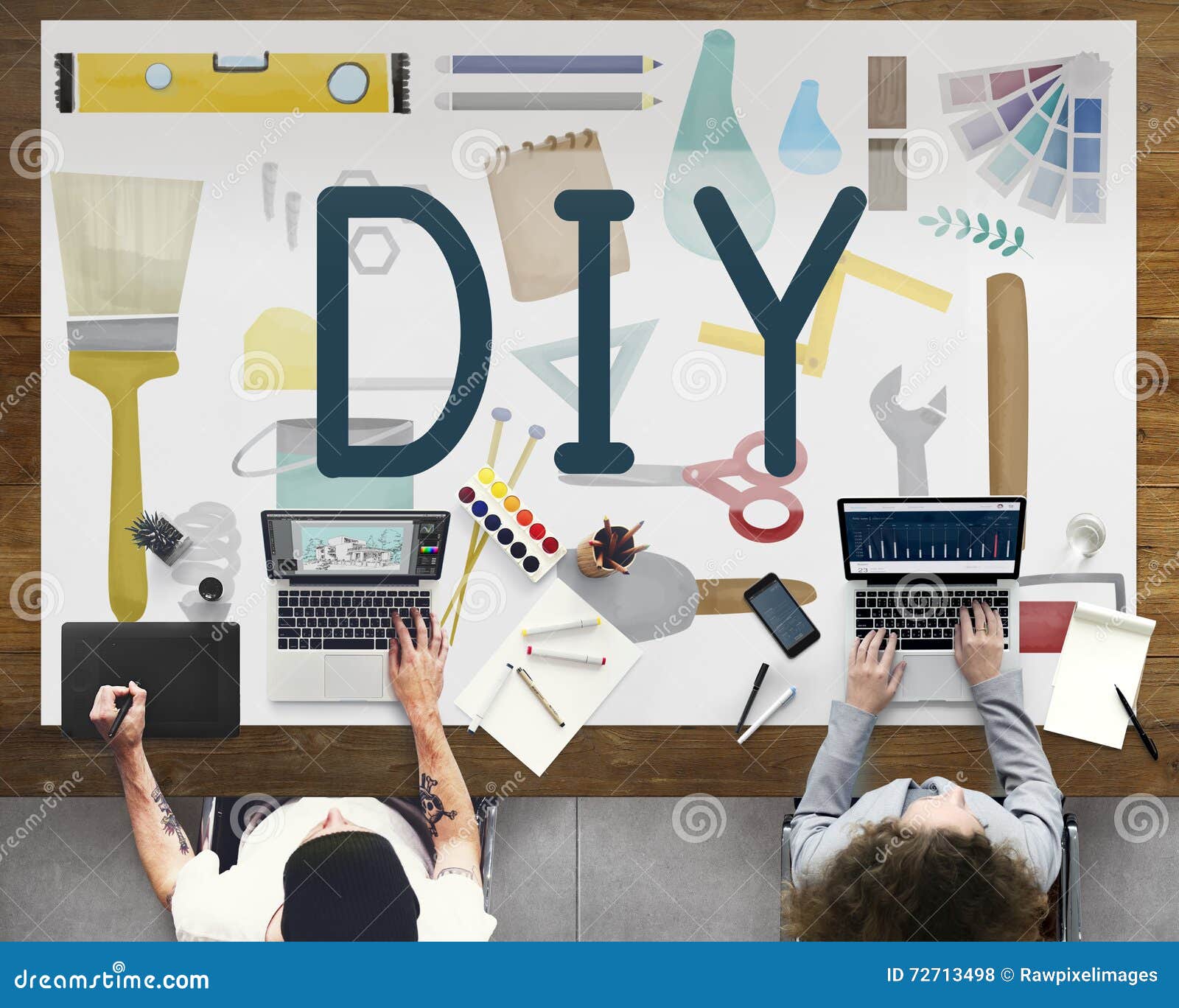 Do it Yourself Project Graphics Concept Stock Illustration ...