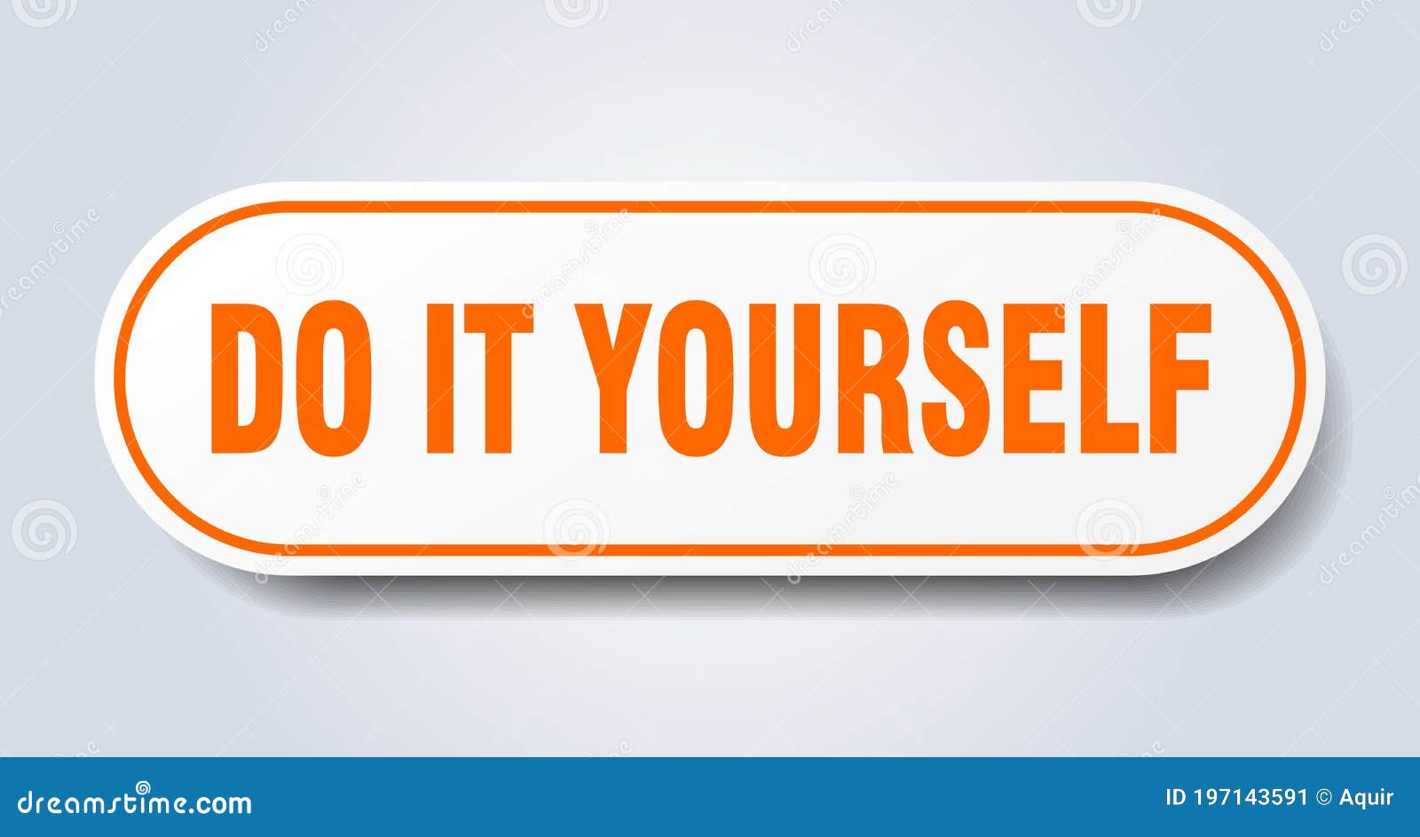 Do it yourself sticker. stock vector. Illustration of sign - 197143591