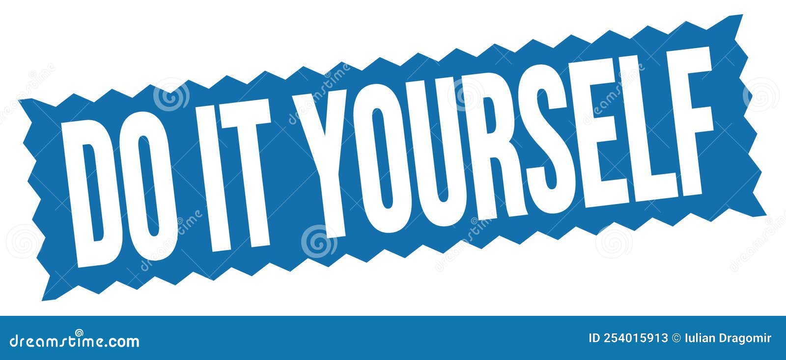 DO it YOURSELF Text Written on Blue Stamp Sign Stock Illustration ...