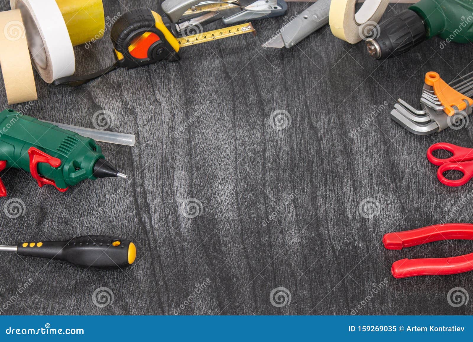 Do it Yourself Tools on Yellow Background. DIY Tools with Copy Space ...