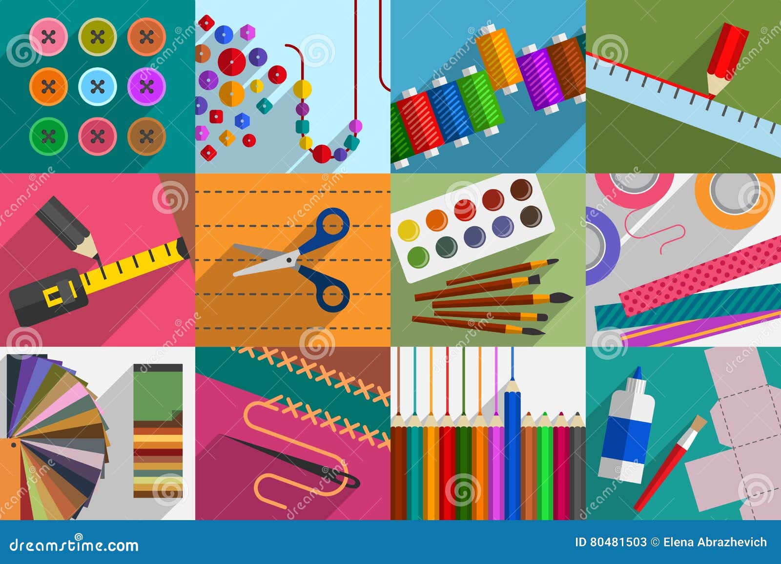Do-it-yourself. Variety of Subjects and Tools Stock Vector ...