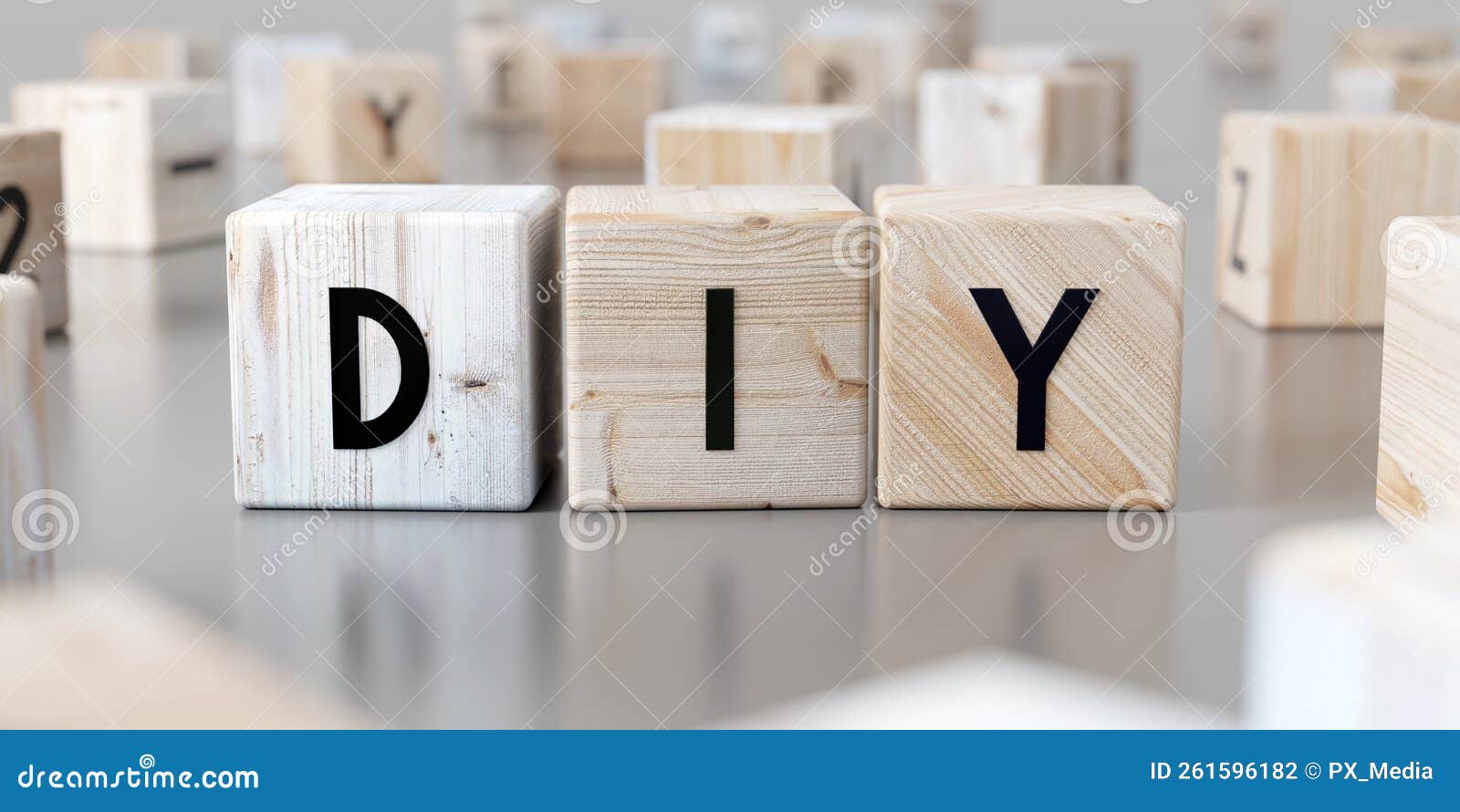 Do it Yourself - Word on Wooden Blocks - 3D Illustration Stock ...