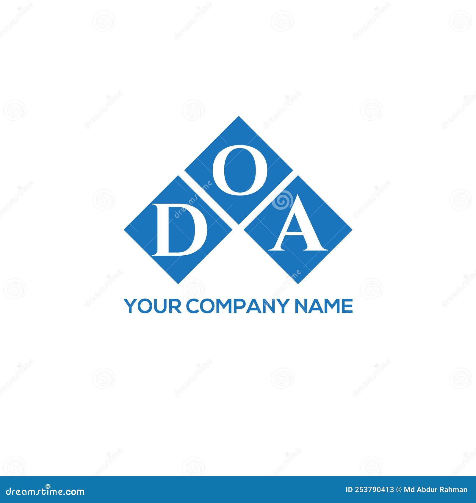 DOA Letter Logo Design on WHITE Background. DOA Creative Initials ...