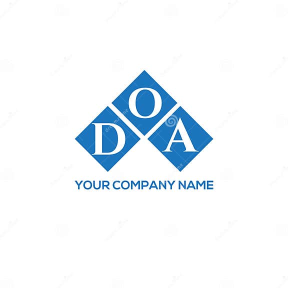 DOA Letter Logo Design on WHITE Background. DOA Creative Initials ...