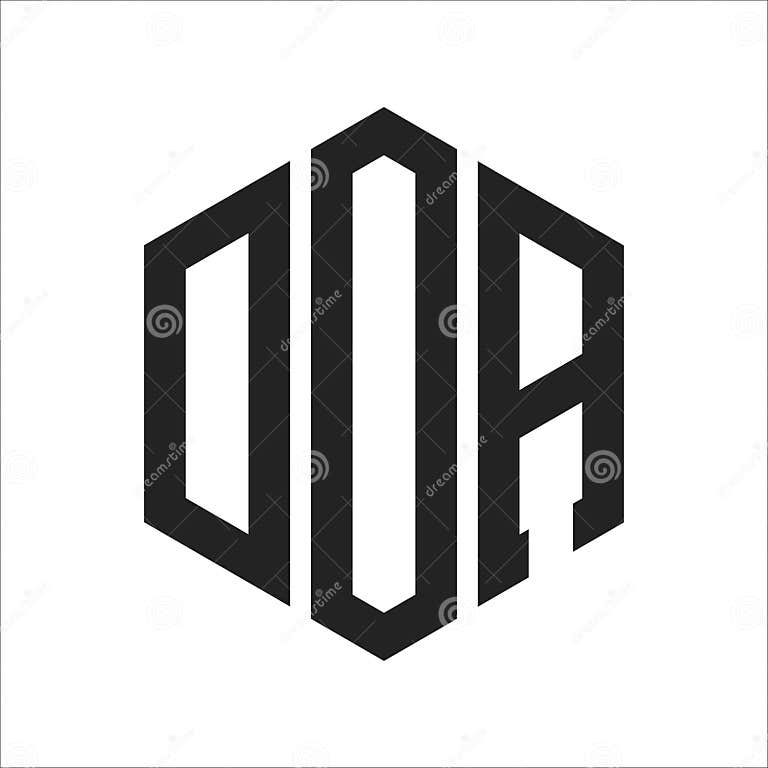DOA Logo Design. Initial Letter DOA Monogram Logo Using Hexagon Shape ...