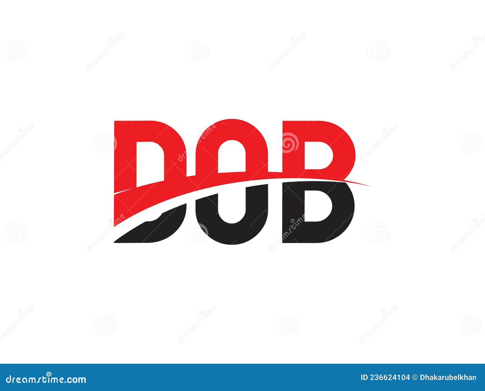 DOB Letter Initial Logo Design Vector Illustration Stock Vector ...
