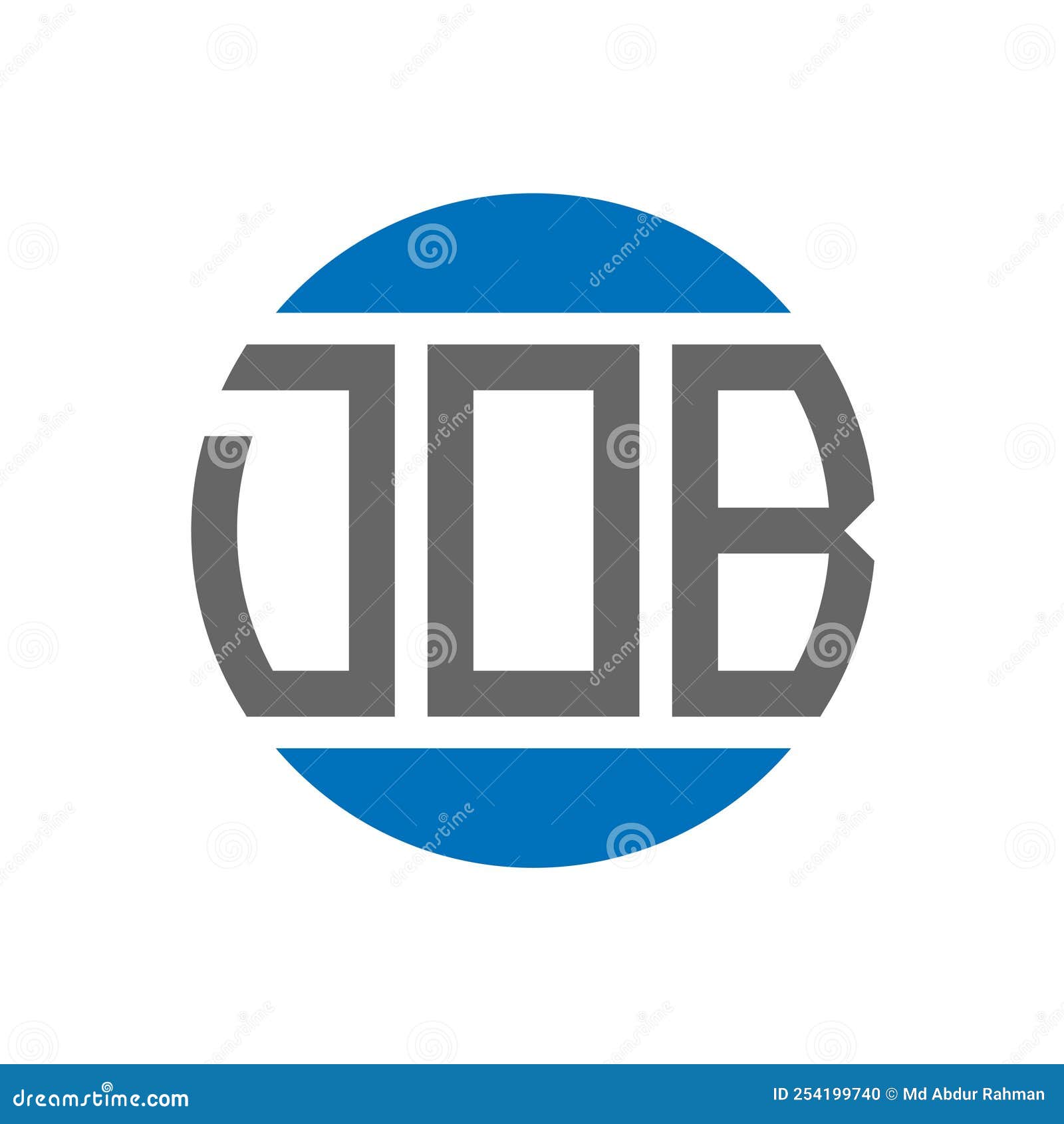 DOB Letter Logo Design on White Background. DOB Creative Initials ...