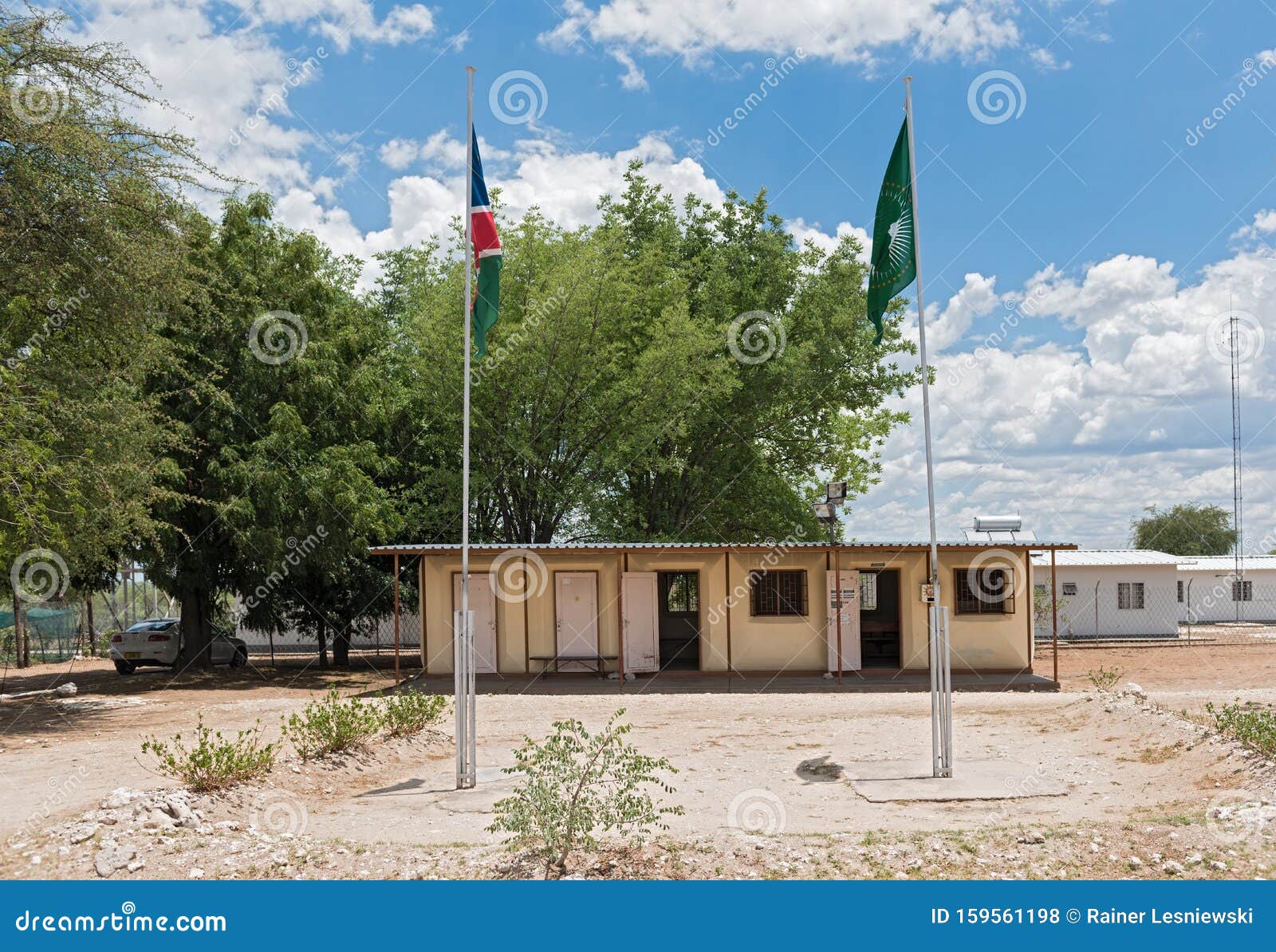 The Dobe Border Post Small Border Crossing between Botswana and Namibia ...