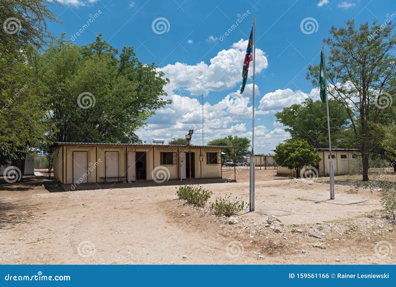 The Dobe Border Post Small Border Crossing between Botswana and Namibia ...