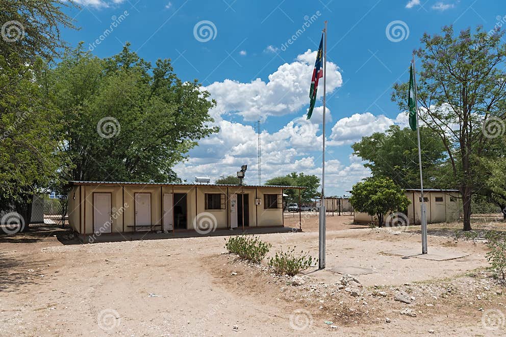 The Dobe Border Post Small Border Crossing between Botswana and Namibia ...