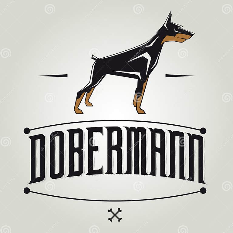 Dobermann Dog Vector Illustration Stock Vector - Illustration of mascot ...