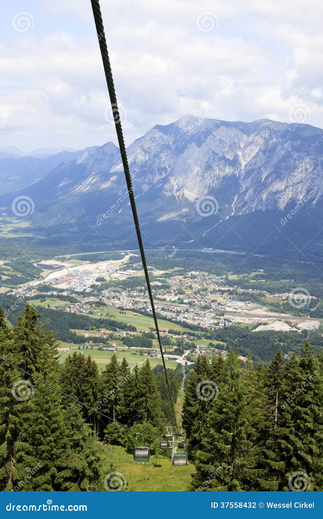 Dobrac Mountain Seen from Pec Mountain, Austria Stock Photo - Image of ...