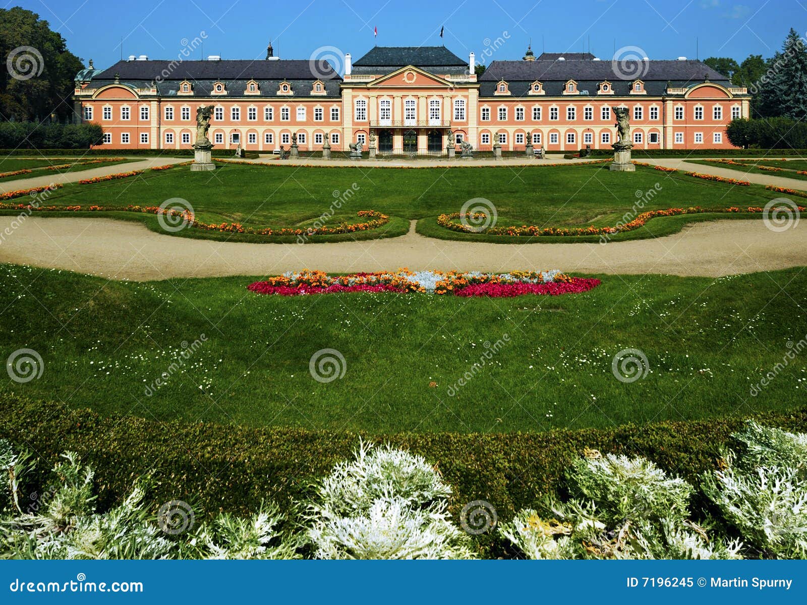 Dobris castle stock image. Image of architecture, yellow - 7196245