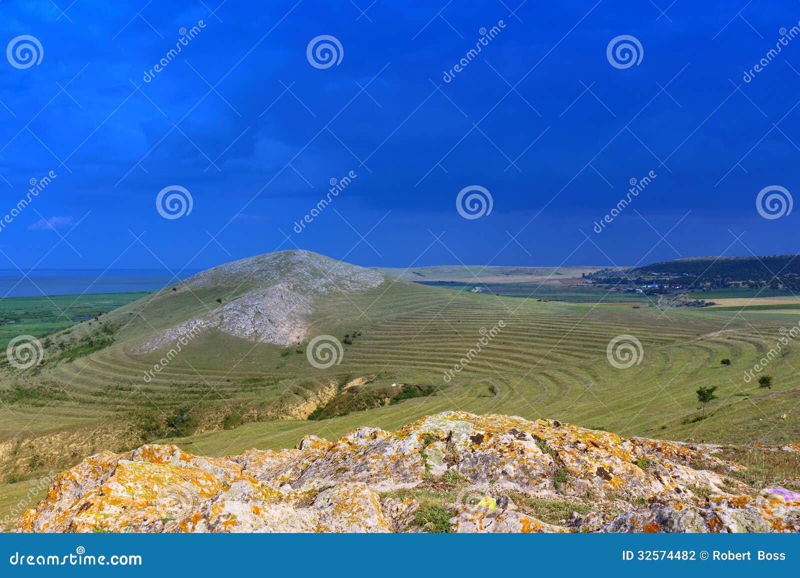 Dobruja Landscape stock photo. Image of church, building - 32574482